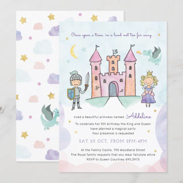 Fairytale Invitation, Royal Princess party Invitation | Zazzle