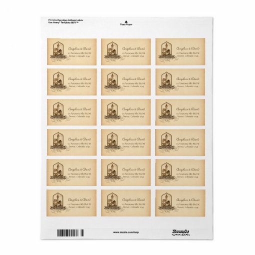 Fairytale Medieval Castle Wedding Return Address Label | Zazzle