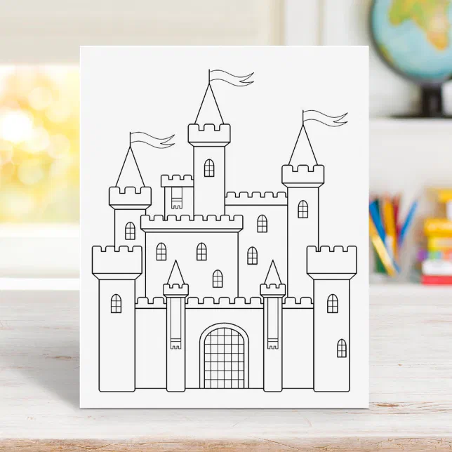 fairy tale castle coloring page
