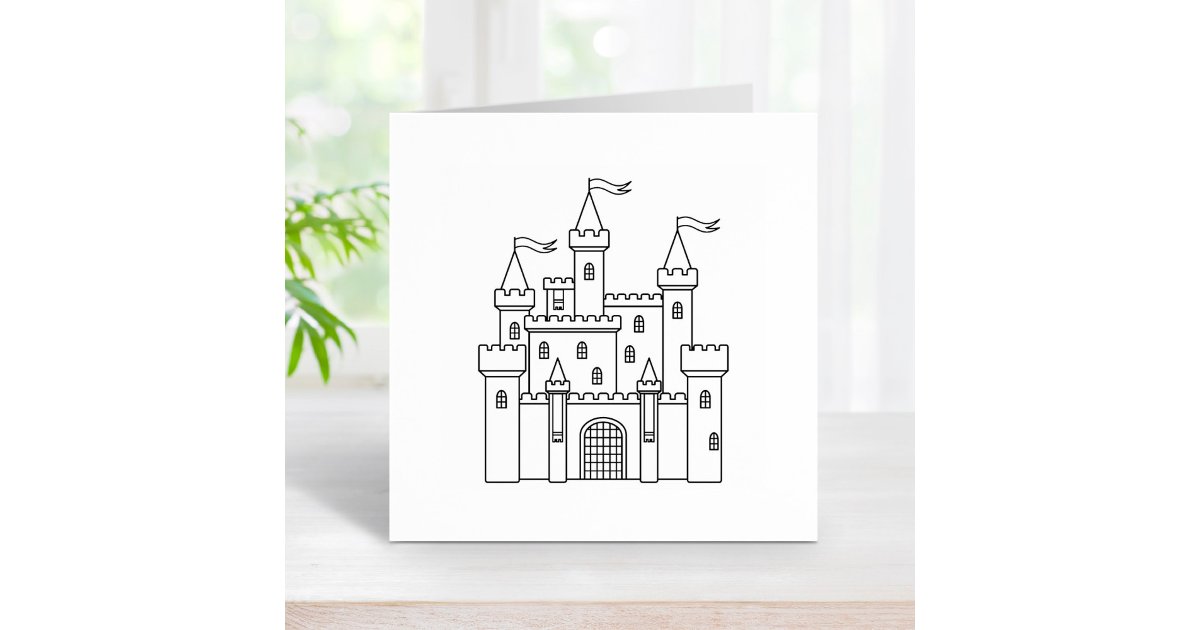 Fairytale Medieval Royal Castle Rubber Stamp | Zazzle