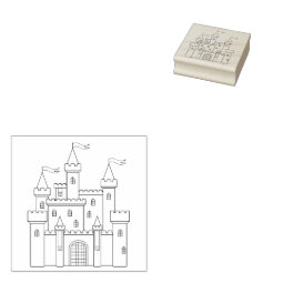 Fairytale Medieval Royal Castle Rubber Stamp | Zazzle