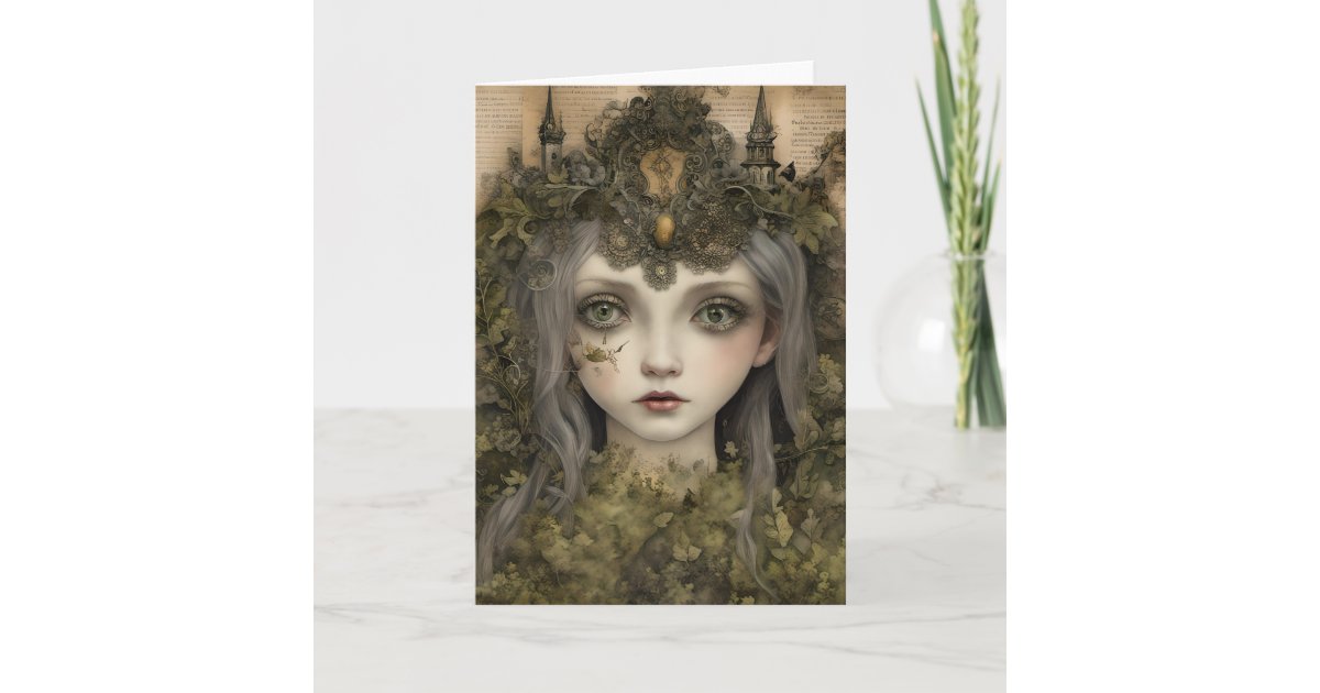 Fairytale Moss Princess Card | Zazzle