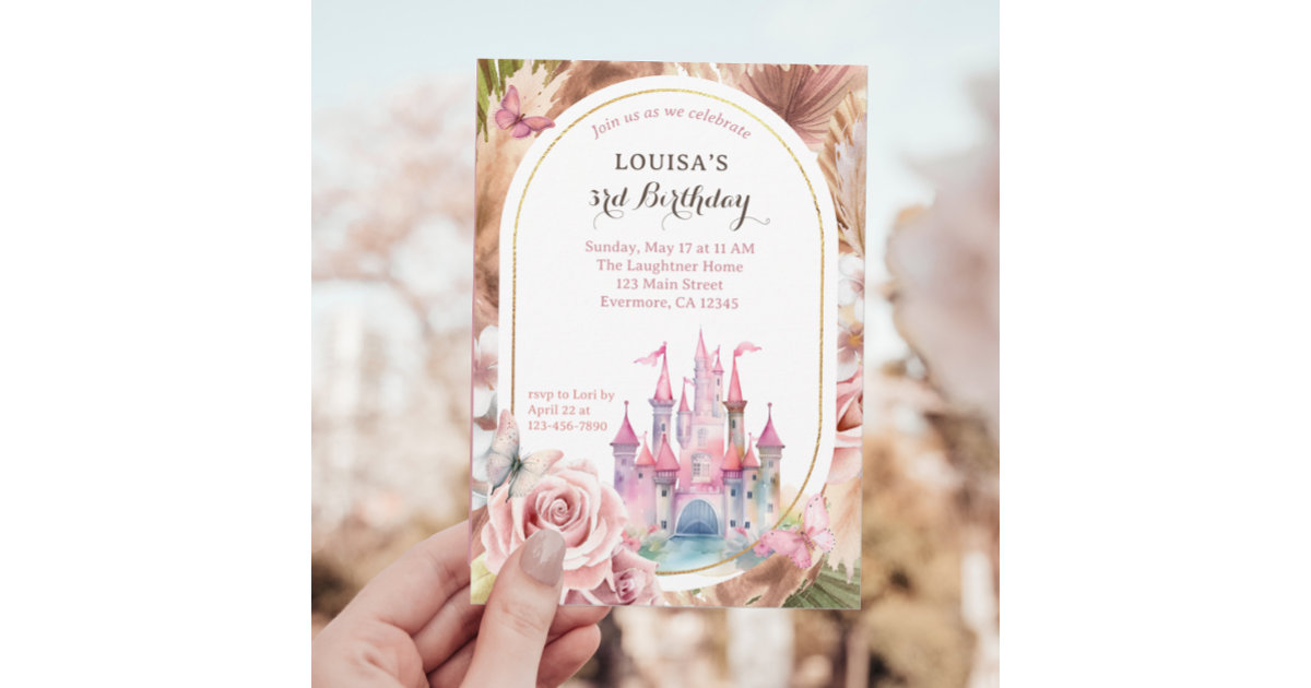Fairytale Princess Enchanted Forest Birthday Invitation | Zazzle