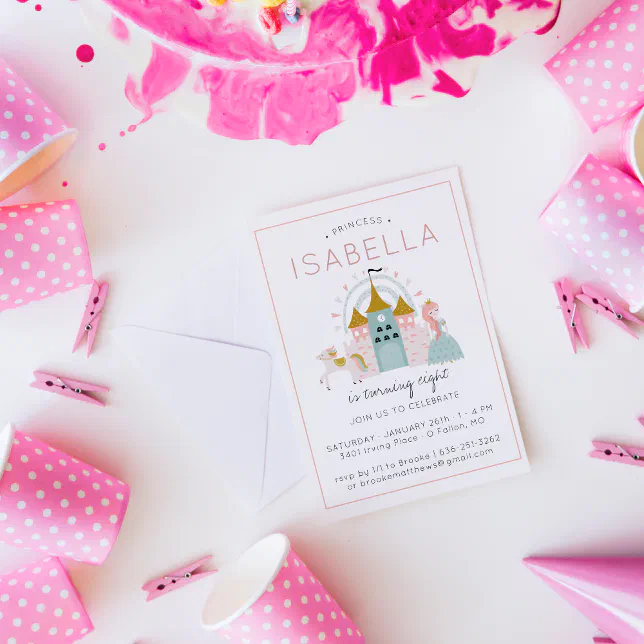 Fairytale Princess Party Invitation | Zazzle