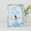 Fairytale Royal Castle Light Blue Quinceañera Invitation | Zazzle