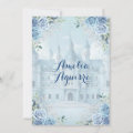 Fairytale Royal Castle Light Blue Quinceañera Invitation | Zazzle
