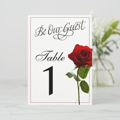 Fairytale Wedding Table Numbers | Zazzle