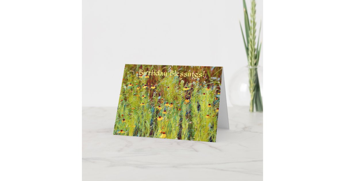 Faith Birthday Blessings Bible Verse Wildflowers Card | Zazzle