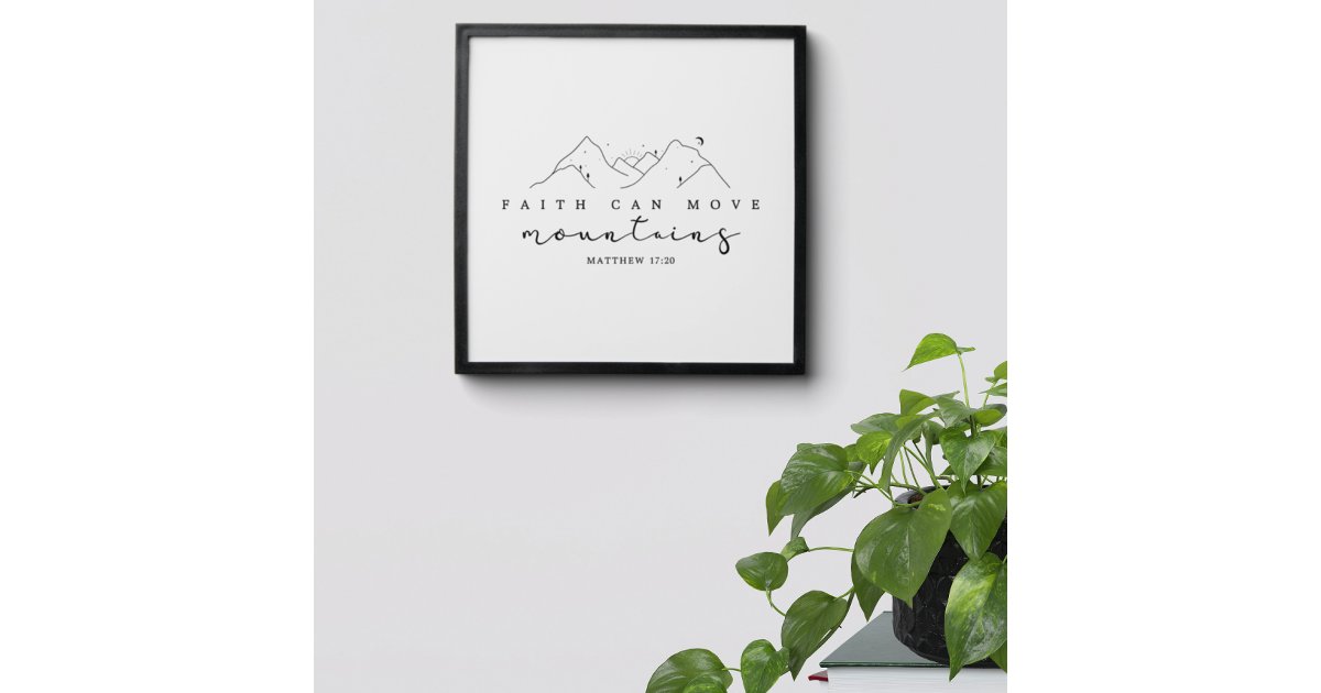 Faith Can Move Mountains Peel And Stick Photo Tile | Zazzle
