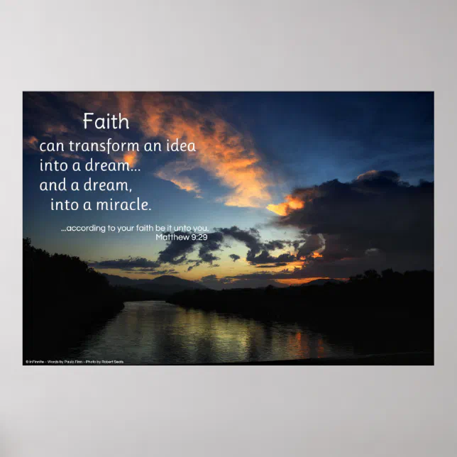 Faith Can Transform Inspirational Poster Zazzle