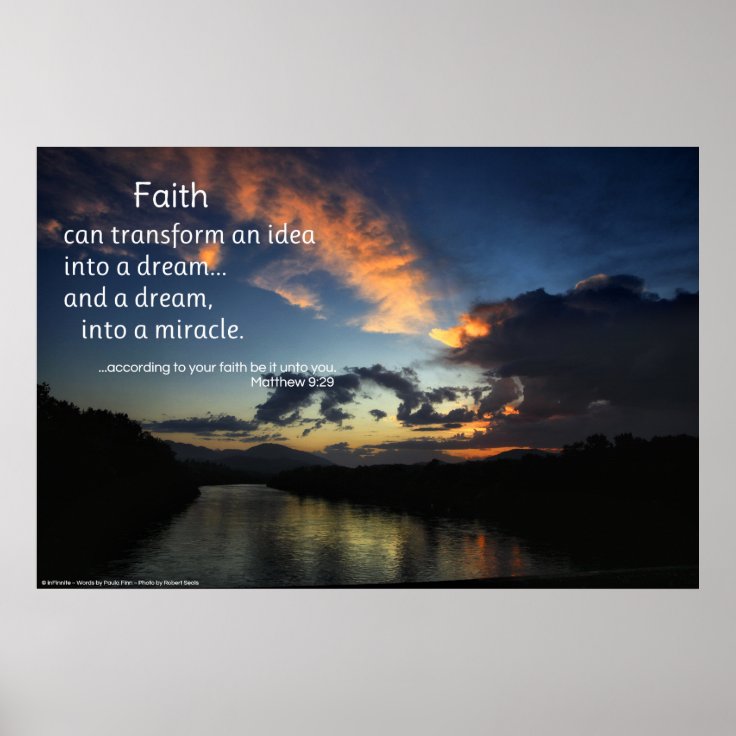 Faith can transform...inspirational poster | Zazzle