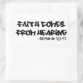 Faith Comes From Hearing Sticker Romans 10:17 | Zazzle