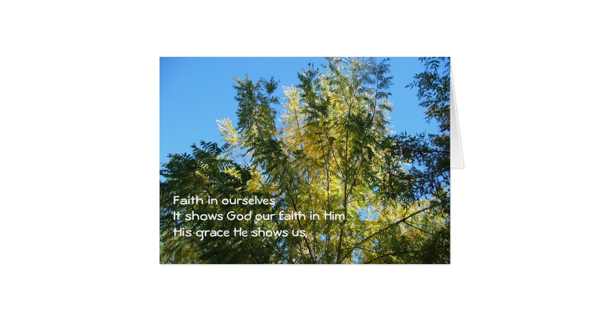 Faith Haiku/Trees On Card | Zazzle