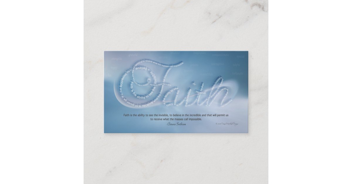 Faith Handout Card | Zazzle