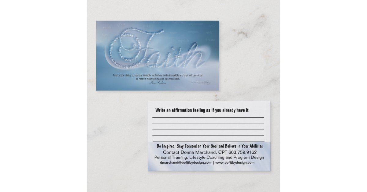Faith Handout Card | Zazzle