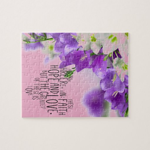 Faith Hope Love 1 Corinthians 13:13 Jigsaw Puzzle | Zazzle