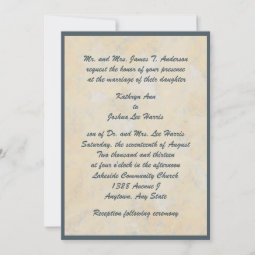 Faith Hope Love Blue Heart Wedding Invitation | Zazzle