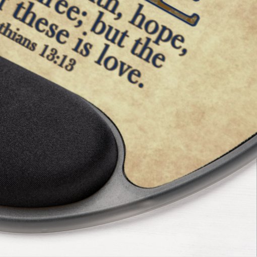 Faith Hope Love Elegant Bible Scripture Christian Gel Mouse Pad | Zazzle