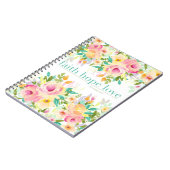 Faith Hope Love | Floral Notebook (80 pages) | Zazzle