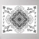 Faith hope love, inspirational adult coloring poster | Zazzle