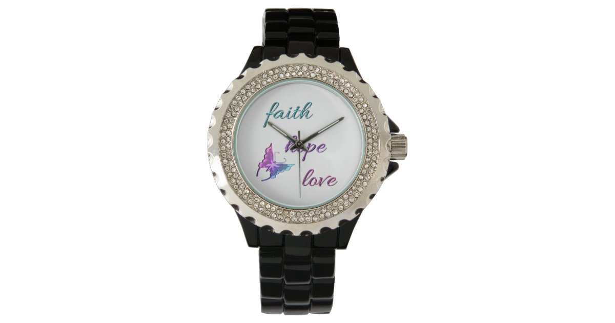 Faith Hope Love Watch | Zazzle