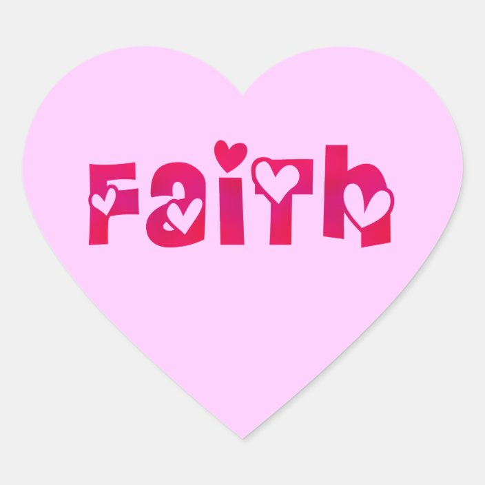 Faith in Hearts Heart Sticker | Zazzle.com