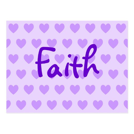 Faith in Purple Postcard | Zazzle
