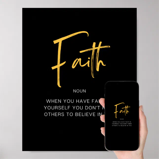 Faith Inspiring Quote Poster | Zazzle