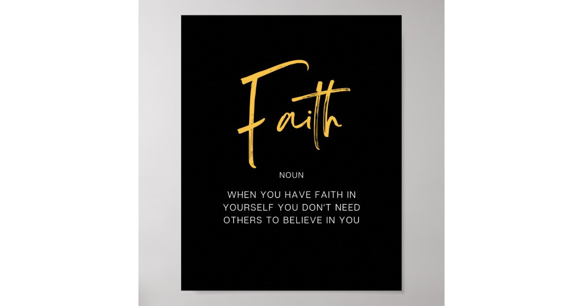 Faith Inspiring Quote Poster | Zazzle