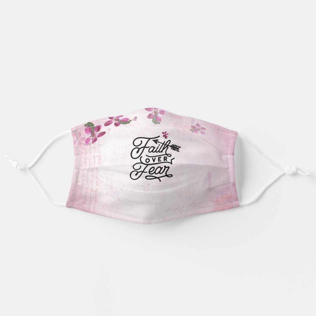 Faith over Fear Christian Adult Cloth Face Mask | Zazzle