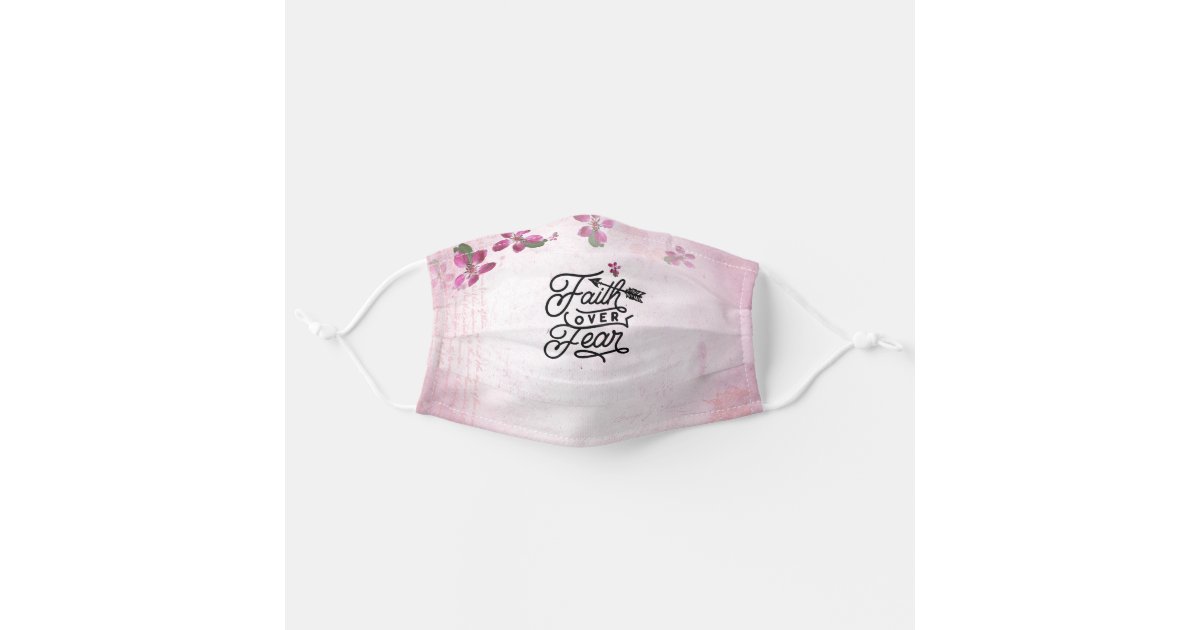 Faith over Fear Christian Adult Cloth Face Mask | Zazzle
