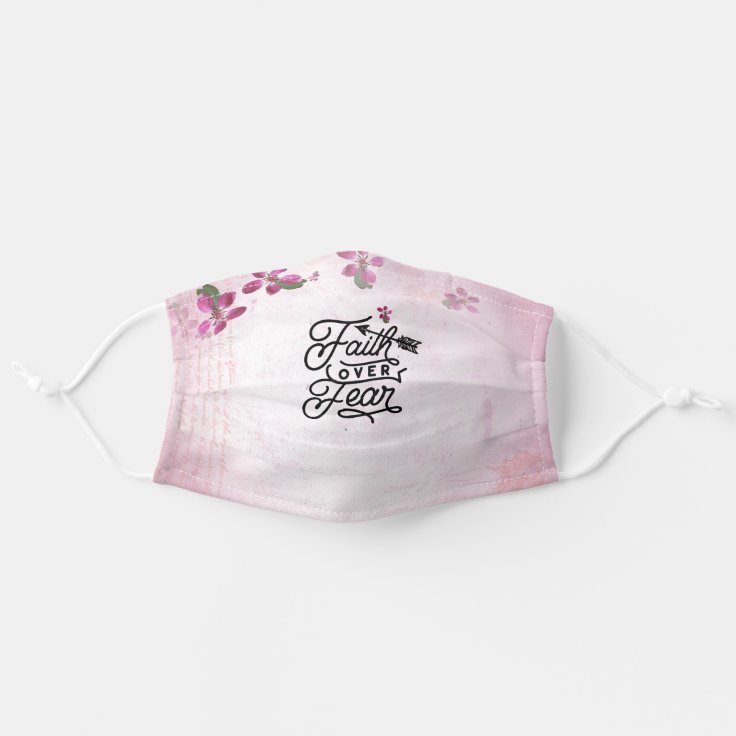 Faith over Fear Christian Adult Cloth Face Mask | Zazzle