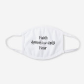 Faith Over Fear Floral White Cotton Face Mask | Zazzle