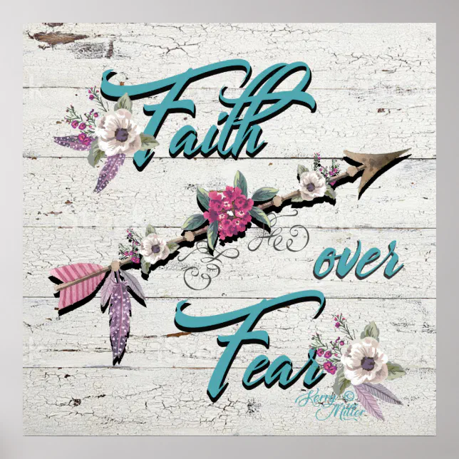 Faith Over Fear Poster | Zazzle