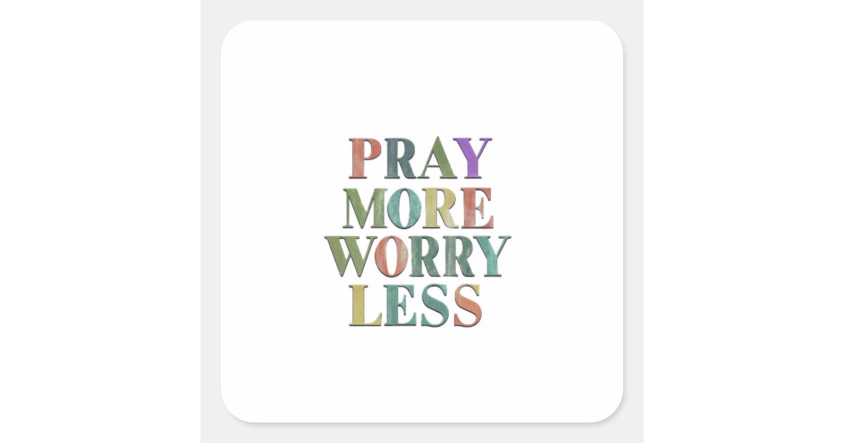 Faithful Serenity: Hopeful Reflection and Prayer Square Sticker | Zazzle