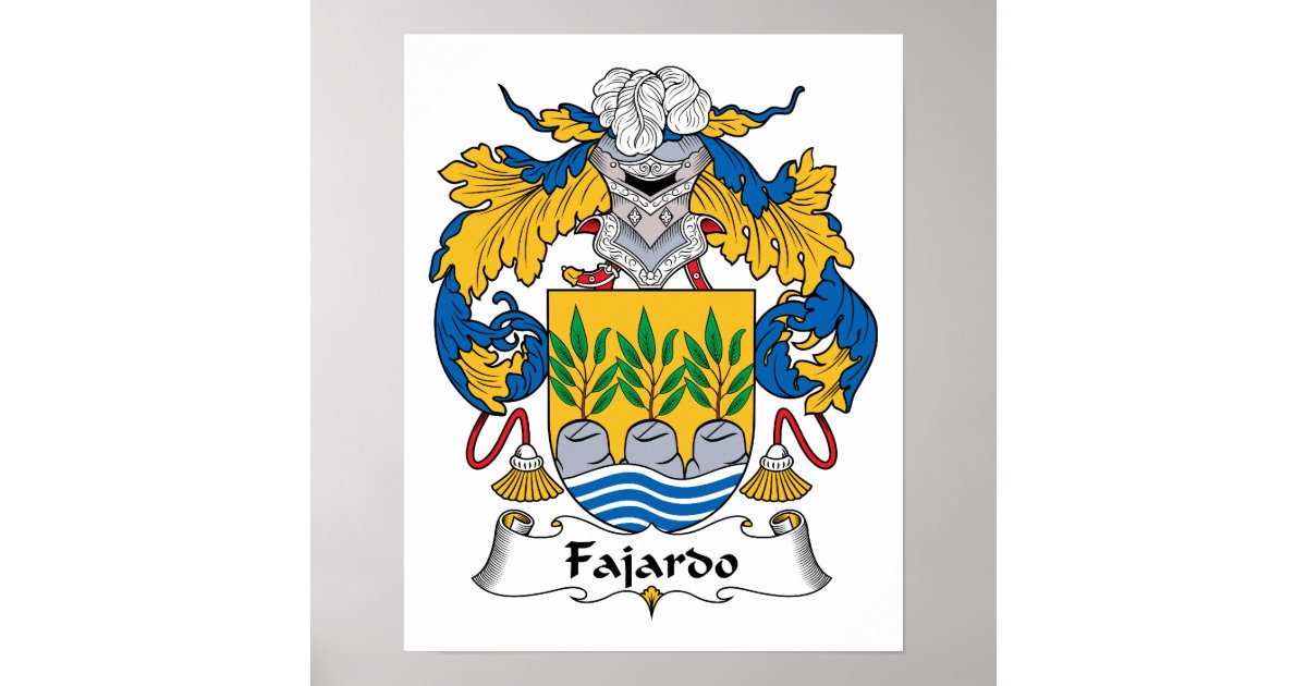 Fajardo Family Crest Poster | Zazzle