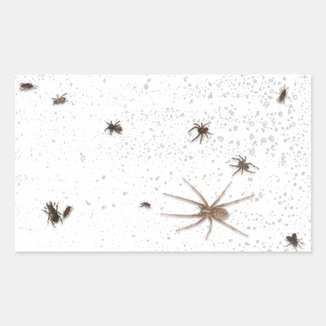 Fake Bugs On Screen Or Window Prank Rectangular Sticker | Zazzle