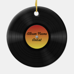 Fake Custom Vinyl Record Ceramic Ornament | Zazzle