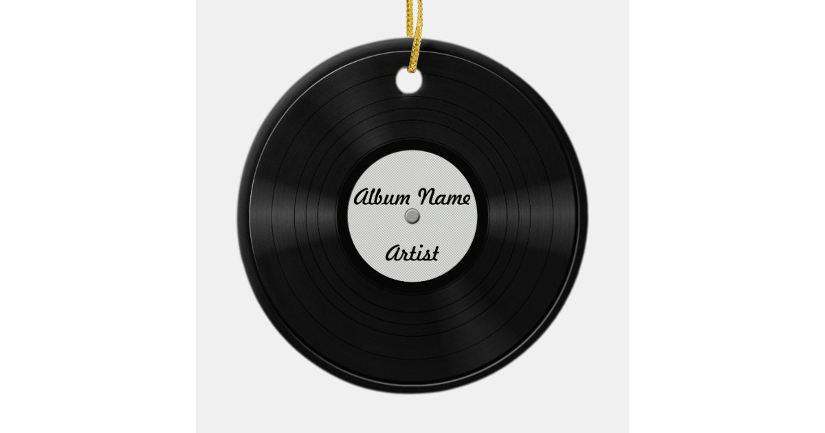 Fake Custom Vinyl Record Ceramic Ornament | Zazzle