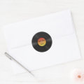 Fake Custom Vinyl Record Classic Round Sticker | Zazzle