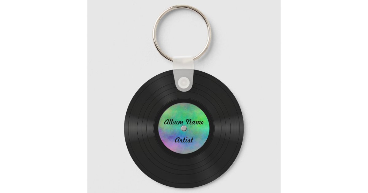 Fake Custom Vinyl Record Keychain | Zazzle