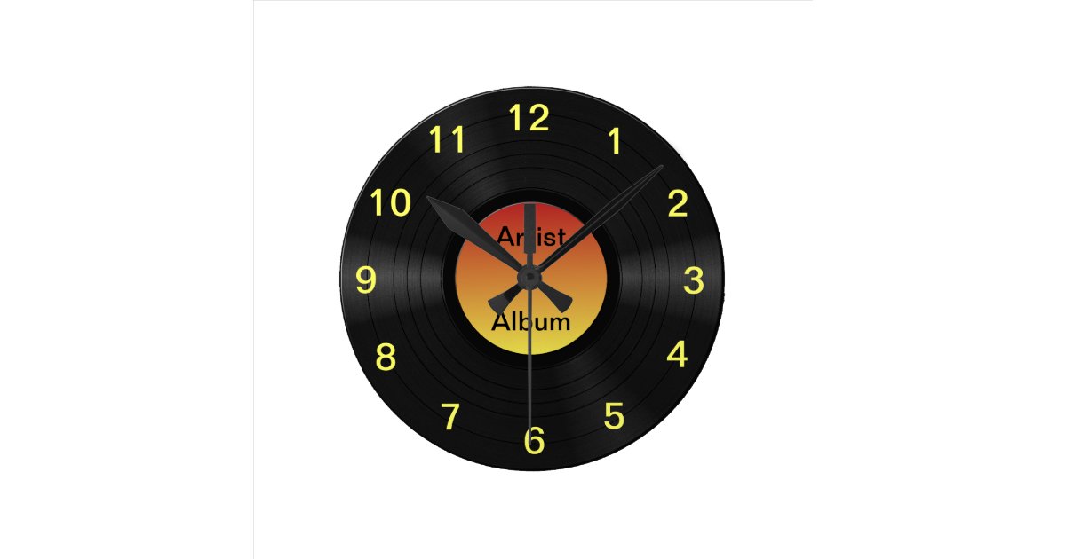Fake Custom Vinyl Record Round Clock | Zazzle.com