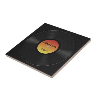 Fake Custom Vinyl Record Tile | Zazzle