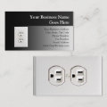 Fake Electrical Outlet Funny Electrician Handyman Business Card | Zazzle