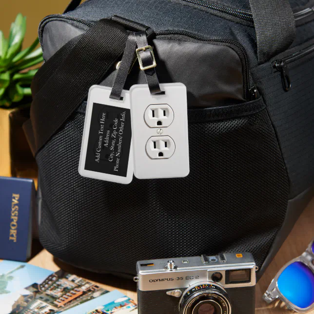 Fake Electrical Outlet Luggage Tag | Zazzle