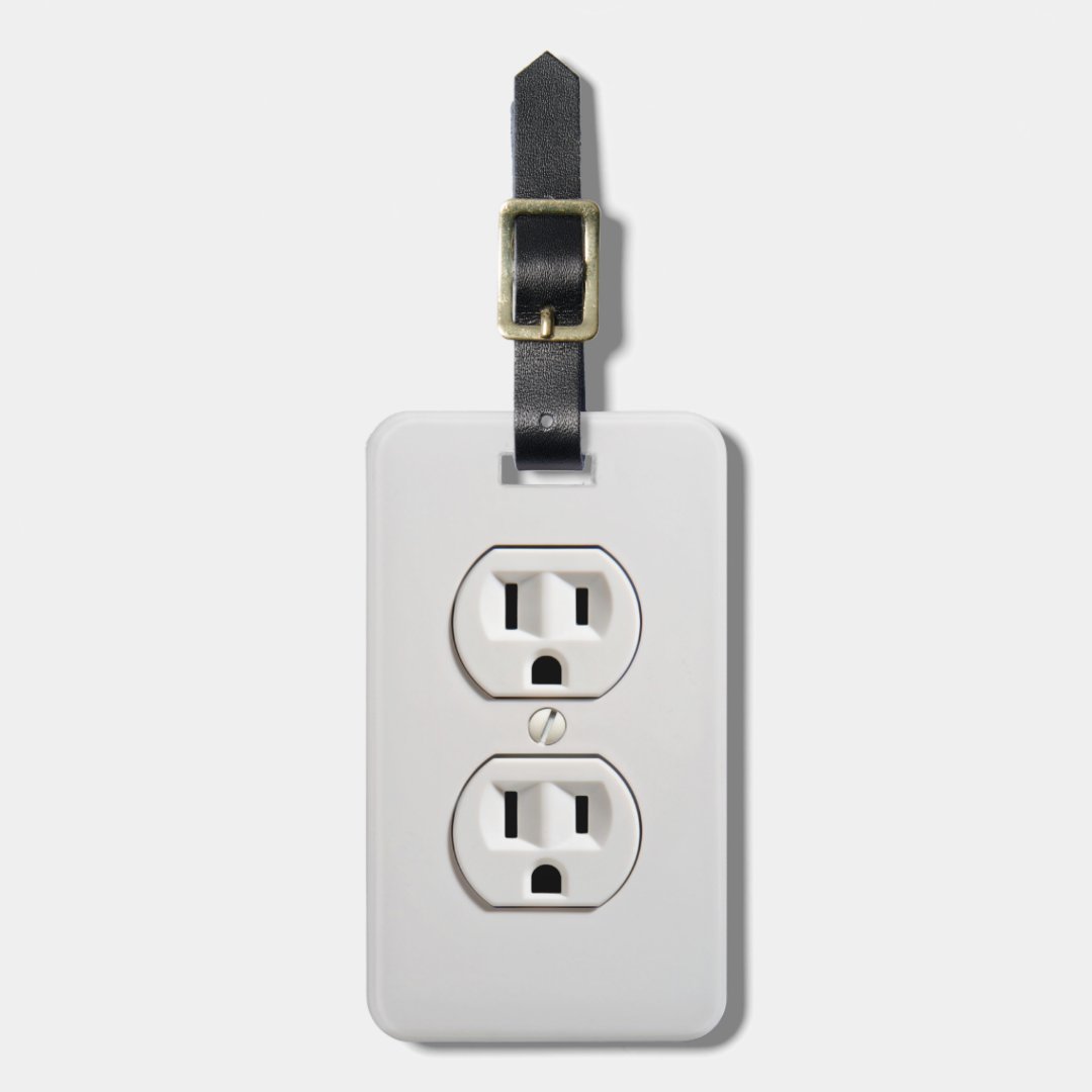 Fake Electrical Outlet Luggage Tag | Zazzle