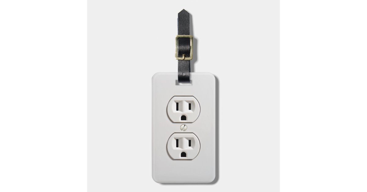 Fake Electrical Outlet Luggage Tag | Zazzle