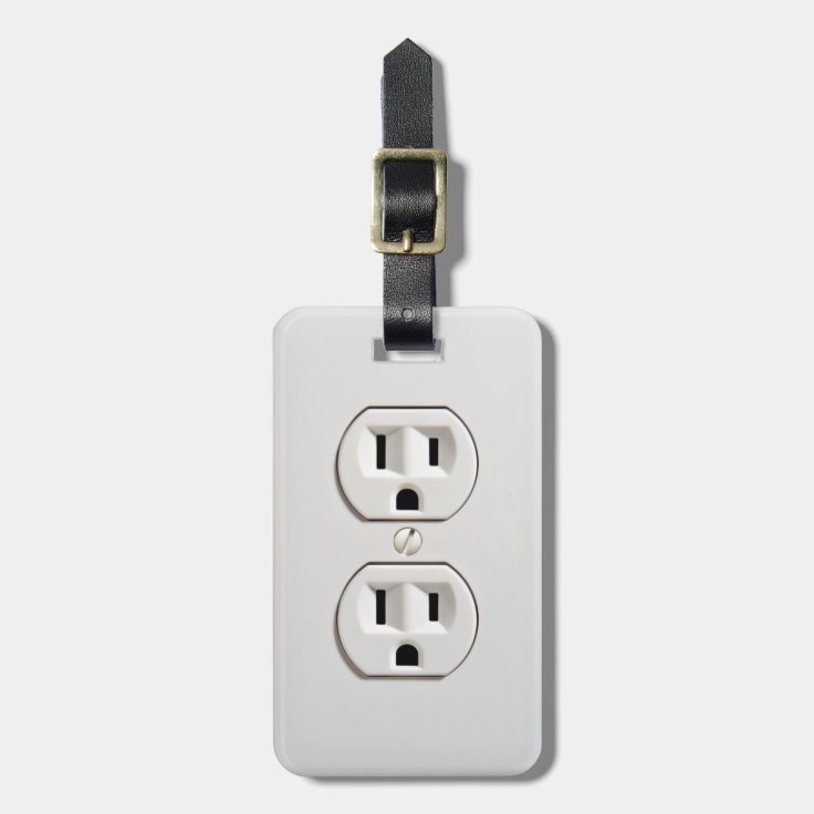 Fake Electrical Outlet Luggage Tag | Zazzle