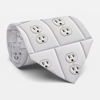 Fake Electrical Outlet Neck Tie | Zazzle