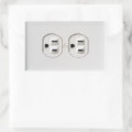 Fake Electrical Outlet Rectangular Sticker | Zazzle